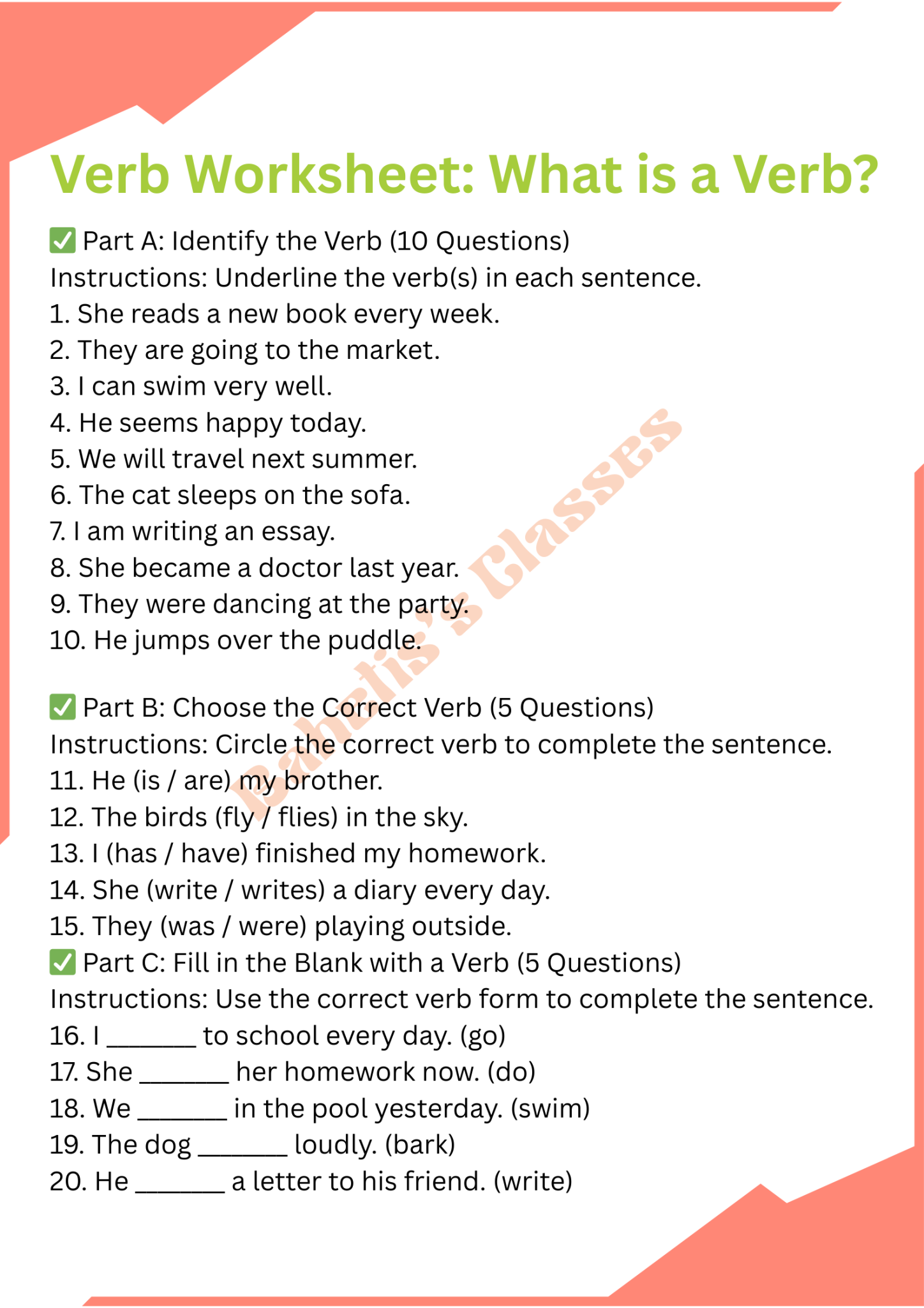 What is a Verb? Explained with Best Examples
