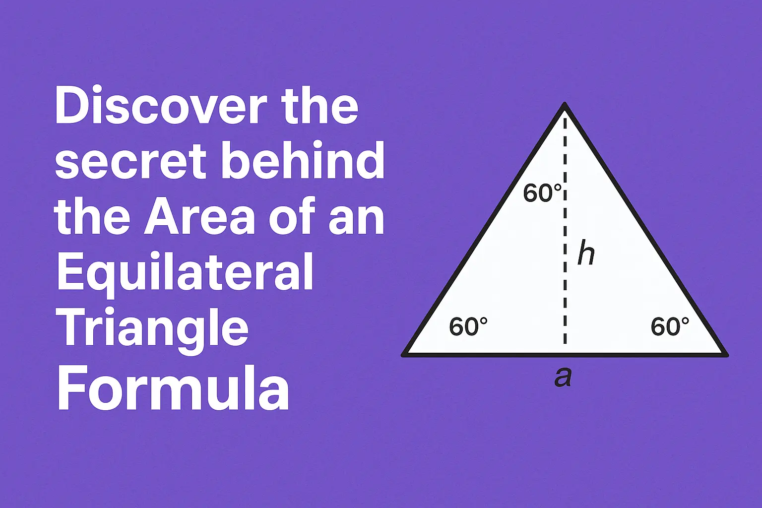 Area of Equilateral Triangle – Formula, Derivation, and Examples - The ...